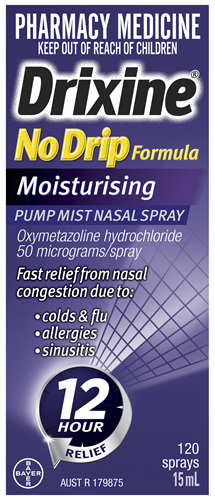 Drixine No Drip Formula Moisturising Nasal Spray 6 years + 15ml- Adore ...