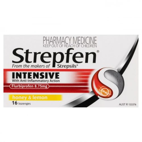 Strepfen Intensive Honey & Lemon Lozenges 16 Pack - Adore Pharmacy