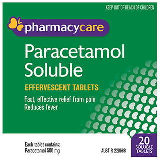 Pharmacy Care Paracetamol Soluble Effervescent - 20 Tablets - Adore ...