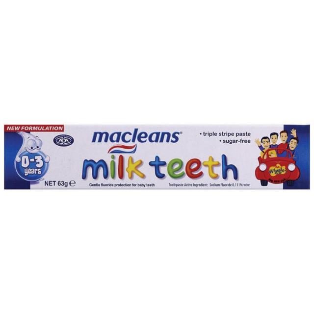 MACLEANS Milk Teeth Toothpaste 0-3 years 63g - Adore Pharmacy