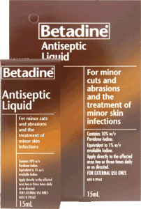 Betadine Antiseptic Liquid 15ml - Adore Pharmacy