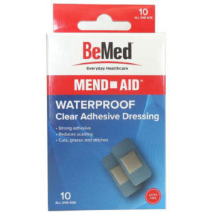 BeMed Mend-Aid W/P Clear Dressings 10 - Adore Pharmacy
