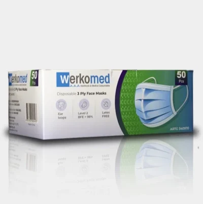 Werkomed Surgical Face Mask 50 Pack - Adore Pharmacy