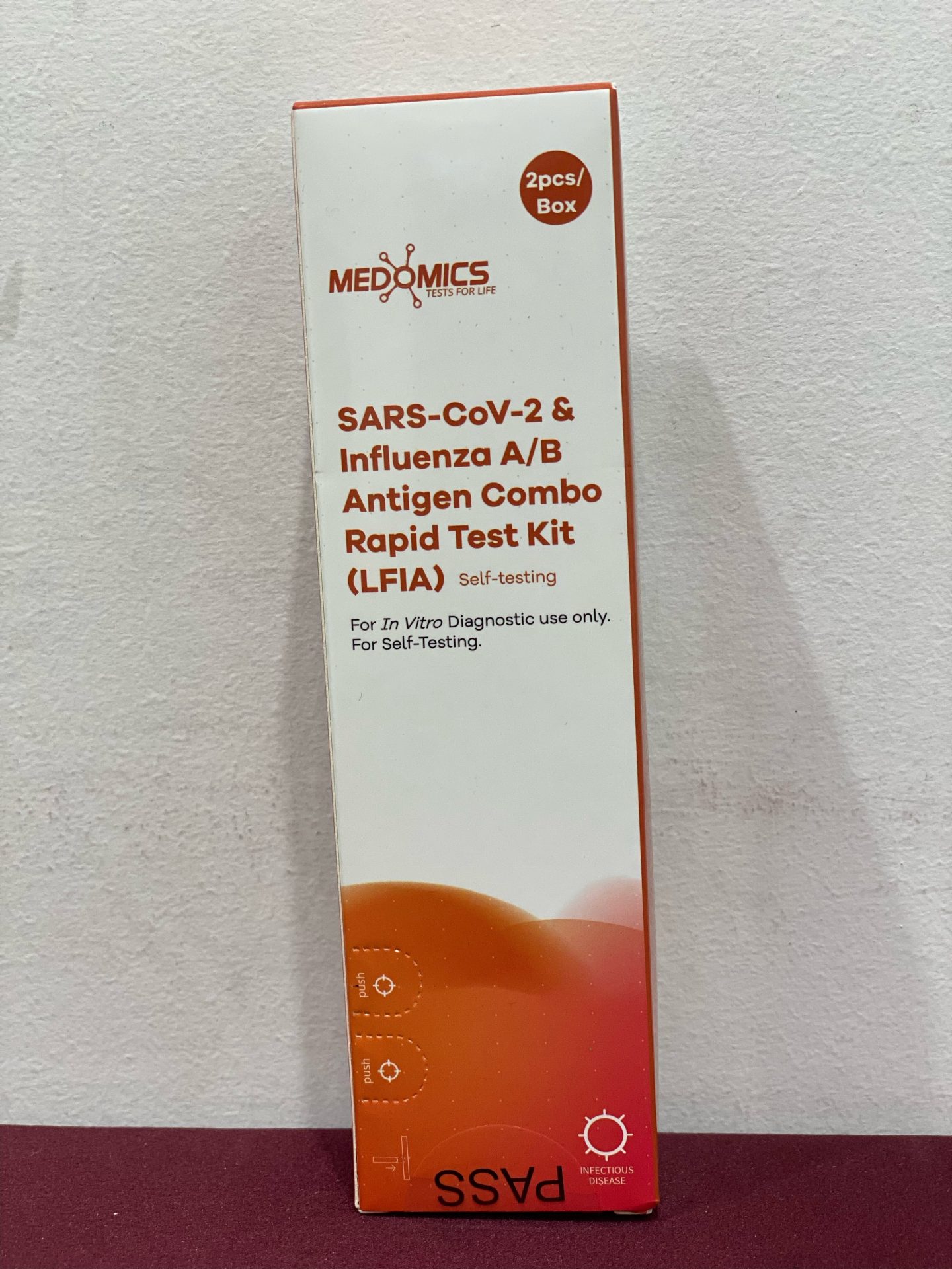 Medomics SARS-Cov-2 & A/B Antigen Rapid Test Kit 2 piece- Adore Pharmacy