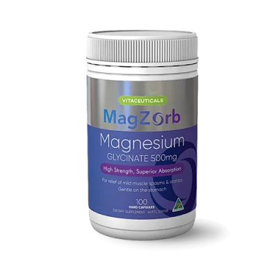 Vitaceuticals MagZorb Magnesim Muscle Relief 100 Hard Caps - Adore Pharmacy