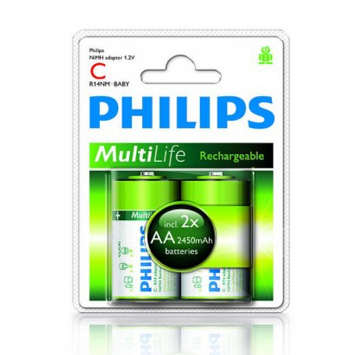 PHILIPS D ADAPTER AA BATTERIES 2 PACKS - Adore Pharmacy